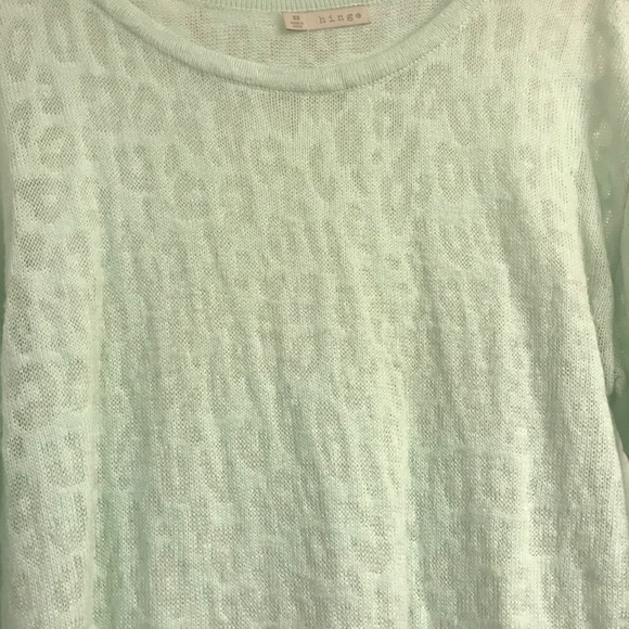 hinge | Sweaters | Mint Leopard Print Sweater | Poshmark